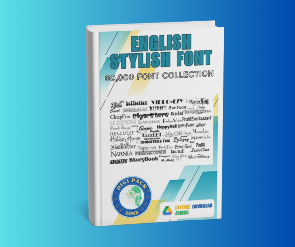 60,000 English Stylish Font Collection - DigiPack Zone